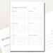 Weekly Goals List Planning Worksheet Printable Goal Planner Organiser ...