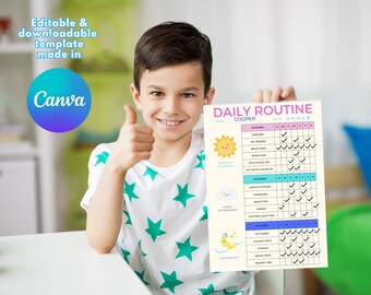 Daily Planner for Kids Daily Schedule and Routine Printable - Etsy