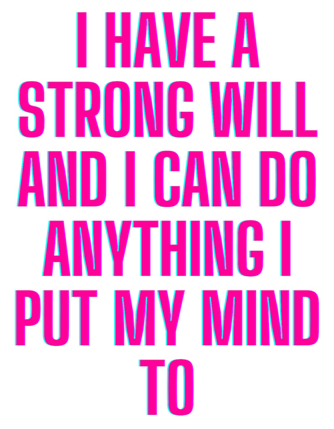 I Can Do Anything I Put My Mind To Inspirational Positive - Etsy
