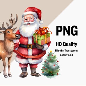 Santa Claus Clipart PNG Santa Christmas Clipart Winter Gifts Art Card ...