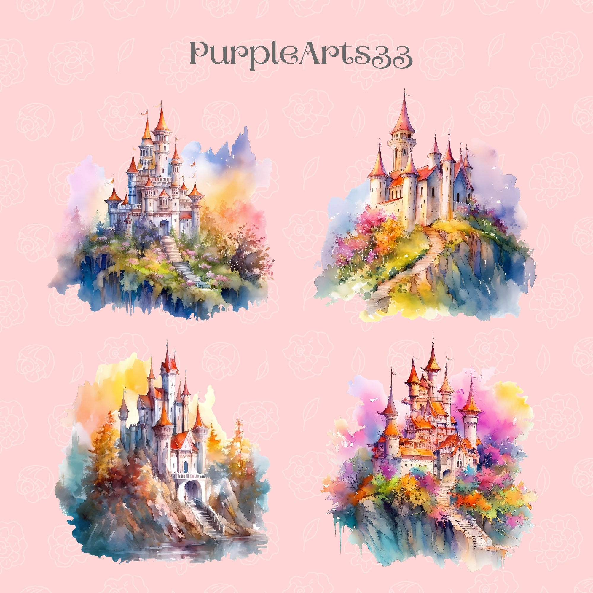 Fairy Castle PNG Clipart Magical Fantasy Whimsical Illustration Junk ...