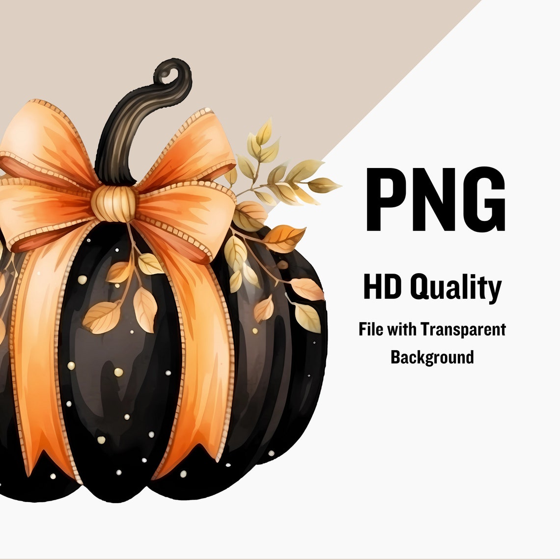 Pumpkin Watercolor Clipart PNG Halloween Pumpkin Clipart Art - Etsy