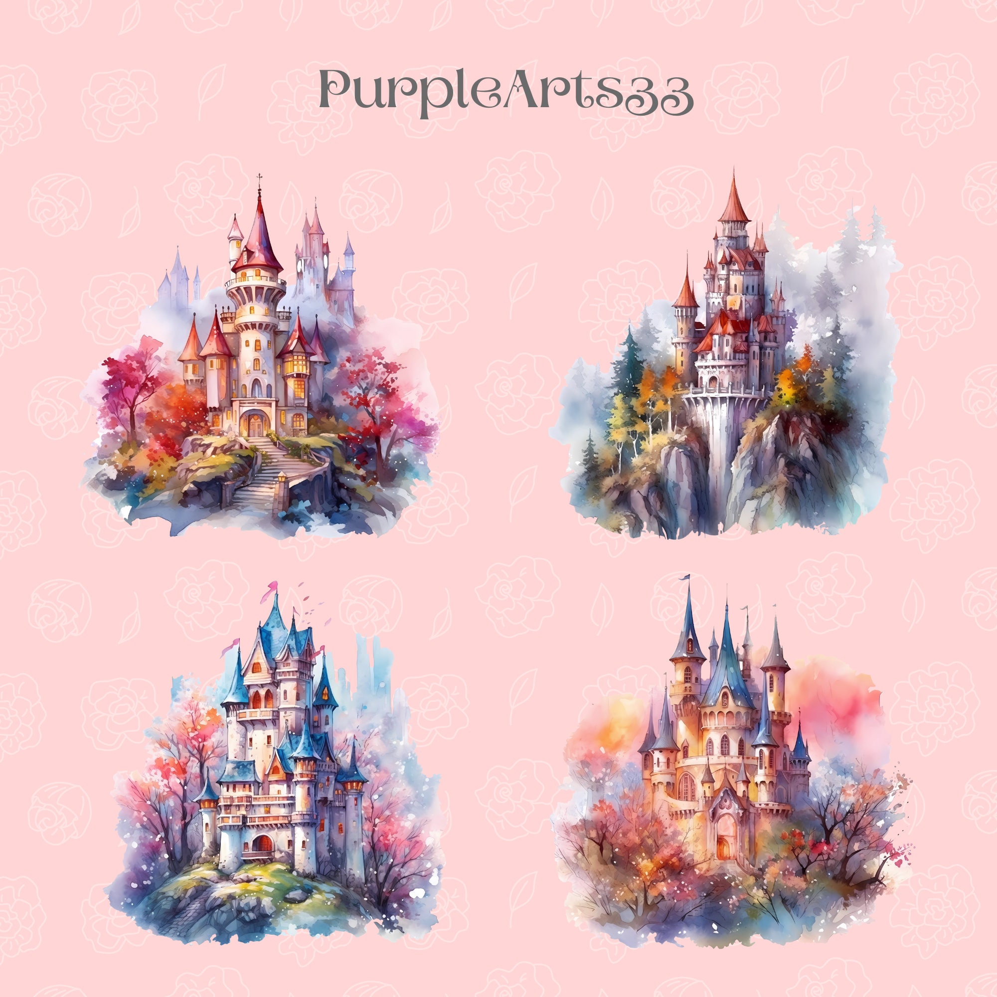 Fairy Castle PNG Clipart Magical Fantasy Whimsical Illustration Junk ...