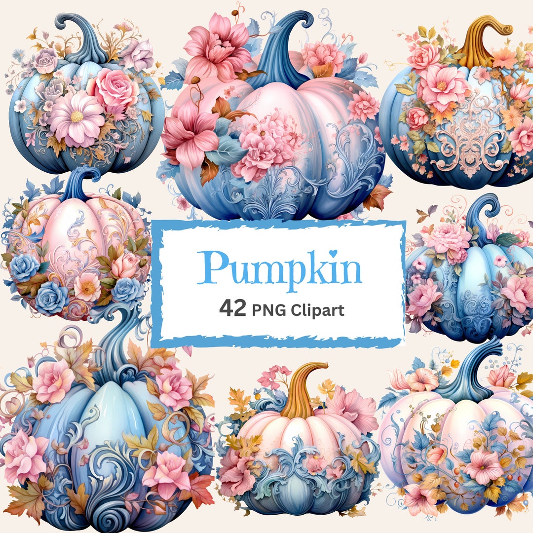 Pumpkin Autumn Watercolor Clipart PNG Halloween Pumpkin Clipart Art ...