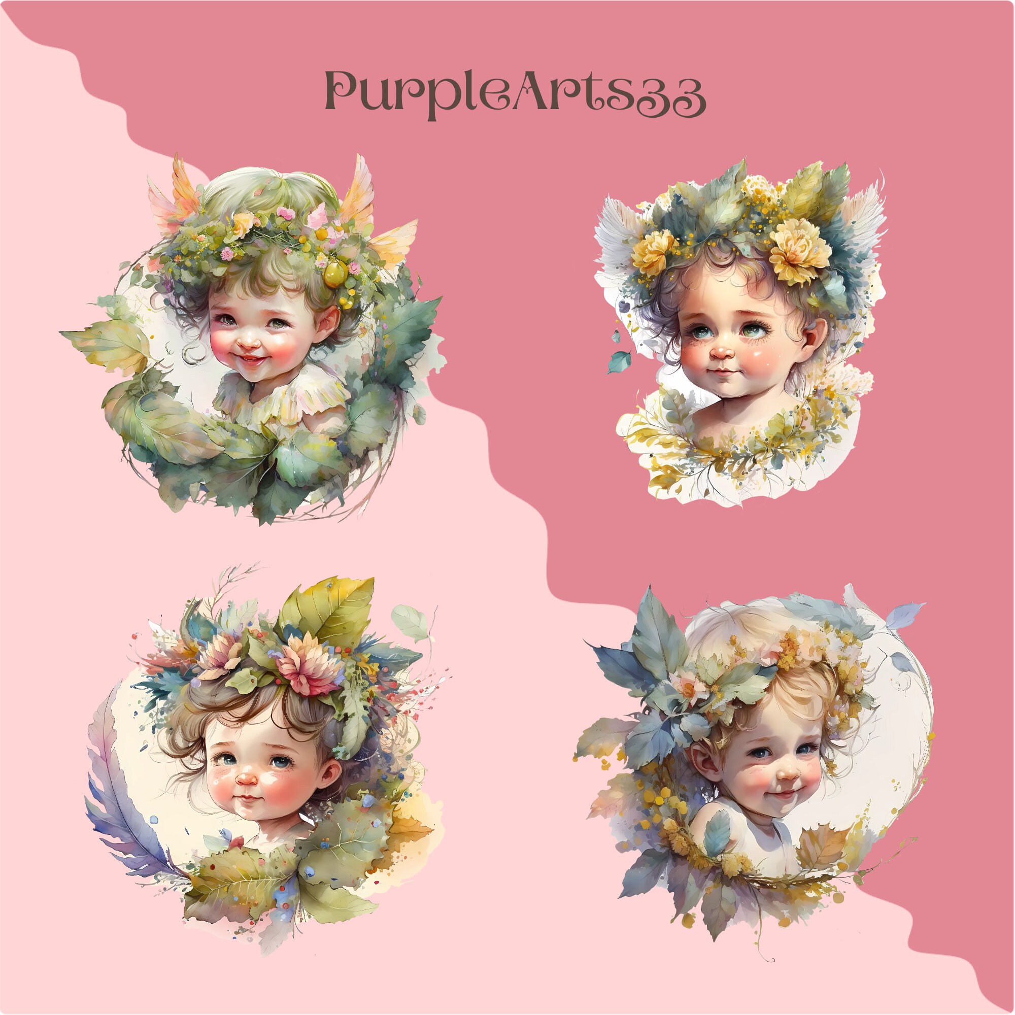 Fairy Baby PNG Clipart Magical Fantasy Whimsical Illustration - Etsy