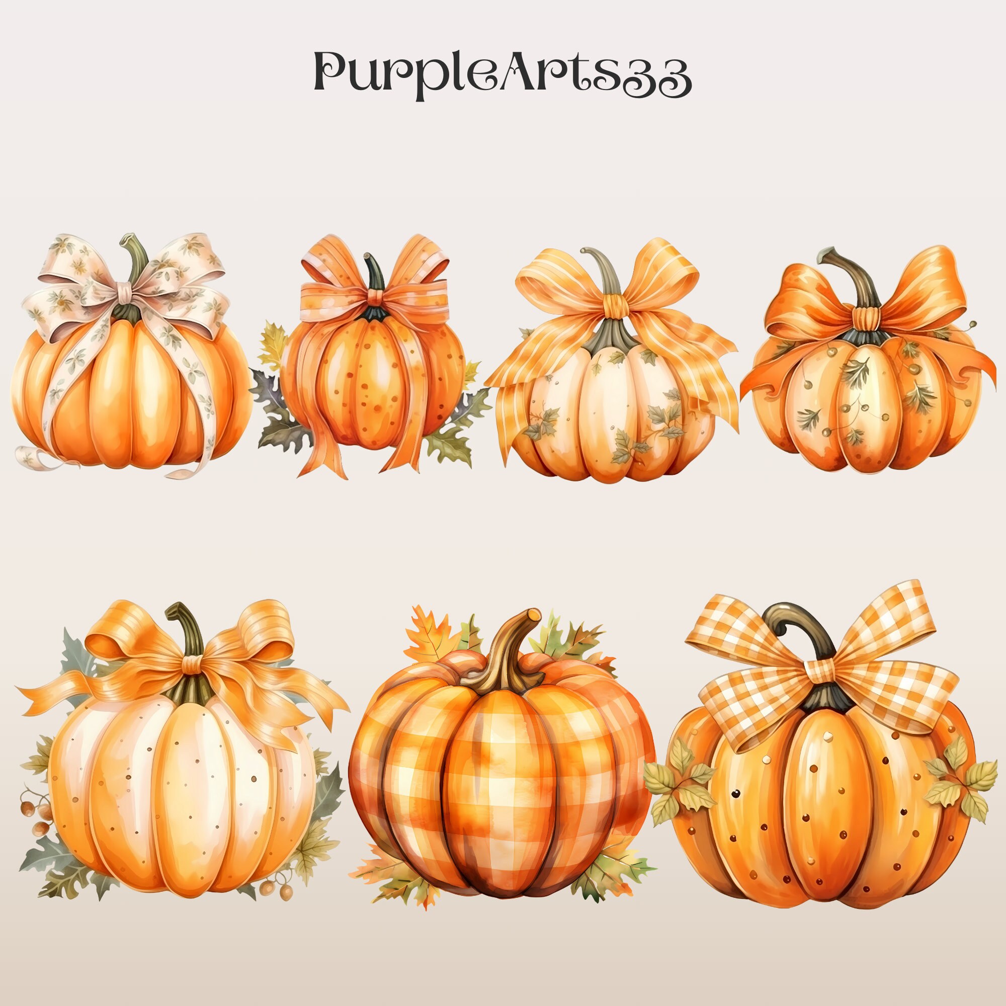 Pumpkin Watercolor Clipart PNG Halloween Pumpkin Clipart Art Card ...