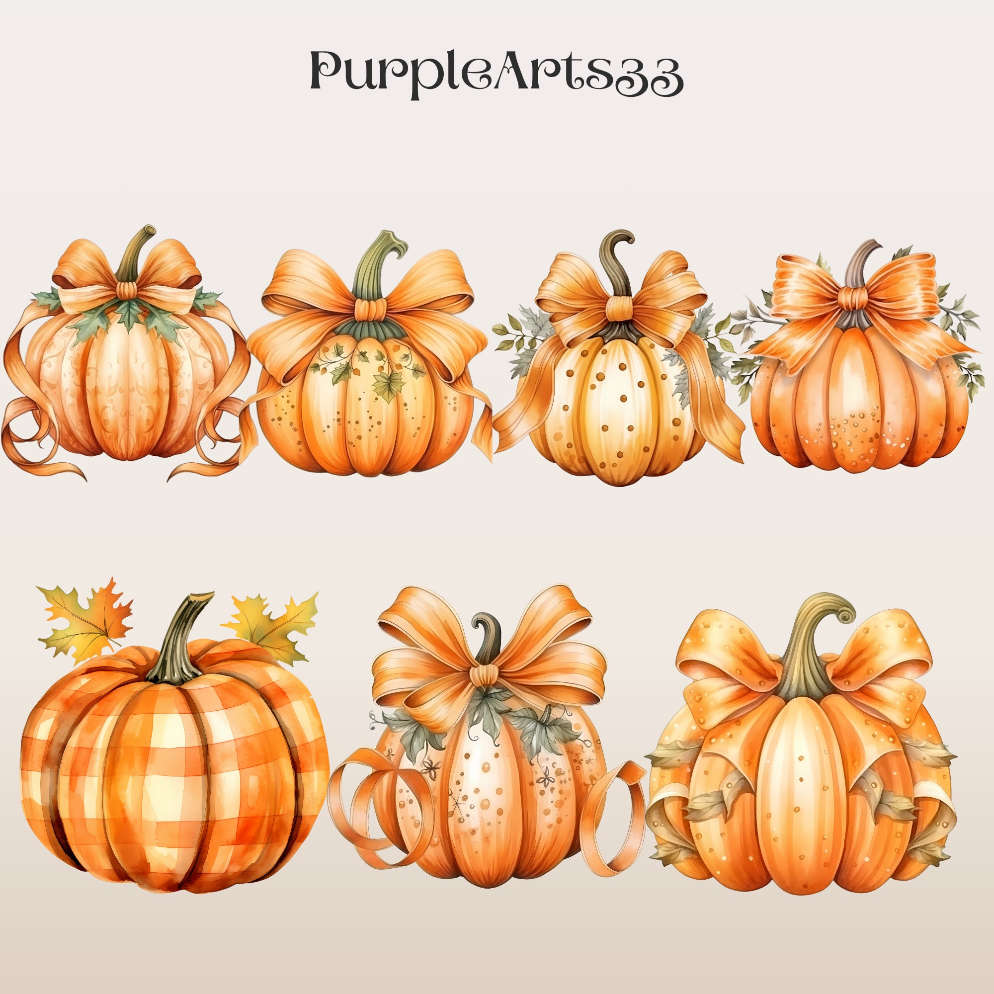 Pumpkin Watercolor Clipart PNG Halloween Pumpkin Clipart Art Card ...