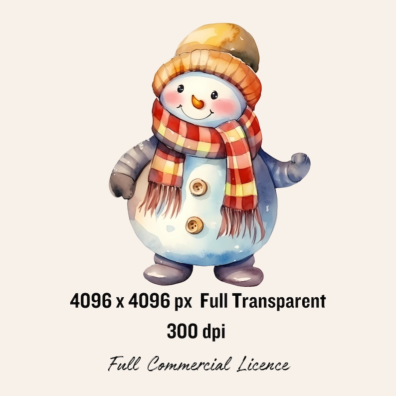 Snowman Clipart PNG Snowman Christmas Clipart Winter Gifts Art - Etsy