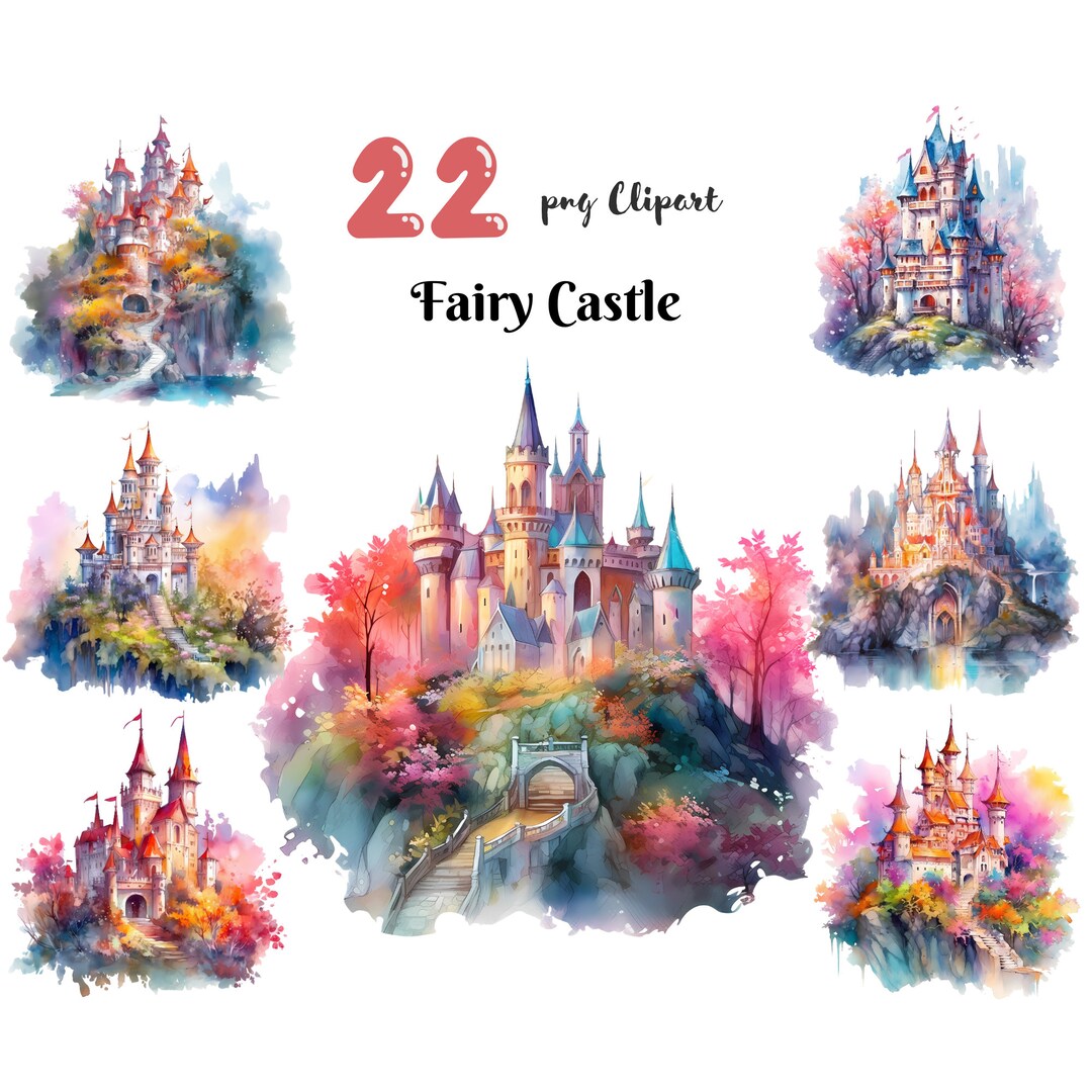 Fairy Castle PNG Clipart Magical Fantasy Whimsical Illustration Junk ...