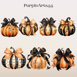 Pumpkin Watercolor Clipart PNG Halloween Pumpkin Clipart Art Card ...