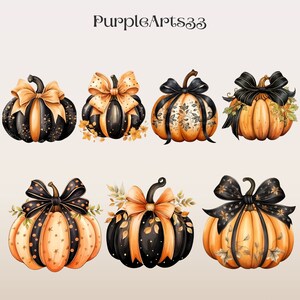 Pumpkin Watercolor Clipart PNG Halloween Pumpkin Clipart Art Card ...