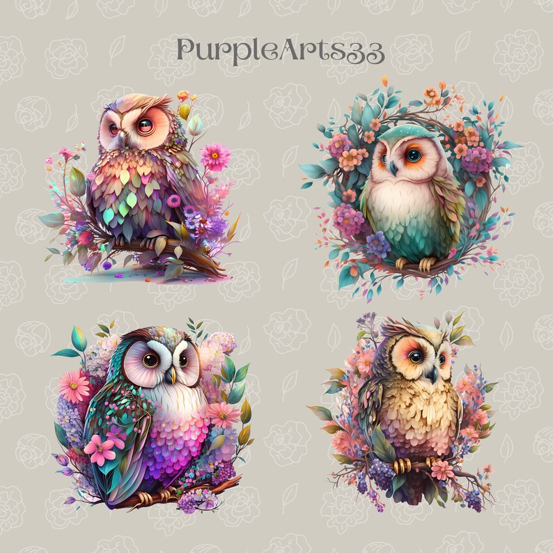 Cute Owl PNG Clipart Digital Illustration Junk Journal - Etsy