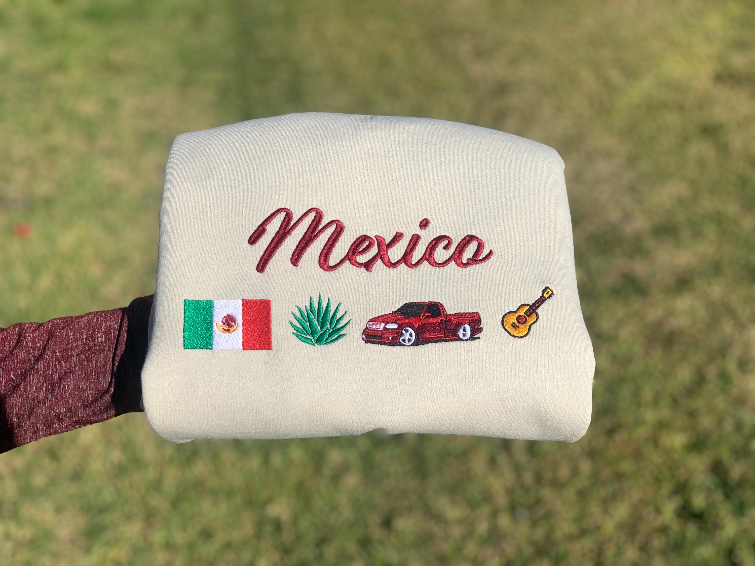 Hispanic PR Mexico Colombia Cultural Sweater Embroidered Sweatshirt - Etsy