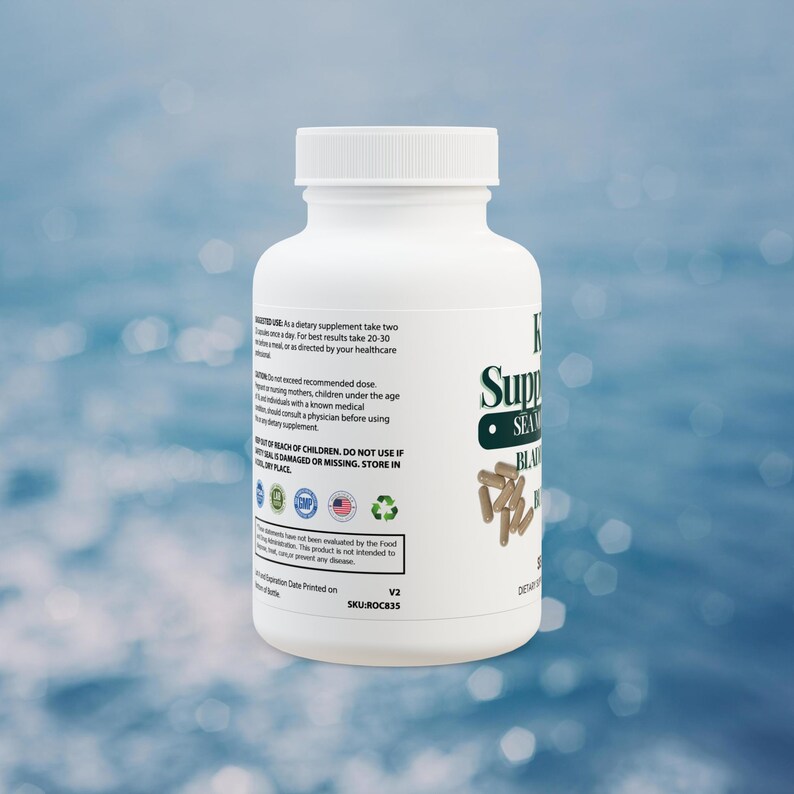 100 Caps Irish Sea Moss Blend, With Burdock & Bladderwrack Capsules ...