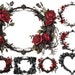 Dark Rose Frames Digital Bundle, Gothic Frame PNG Bundle, Edge Border ...