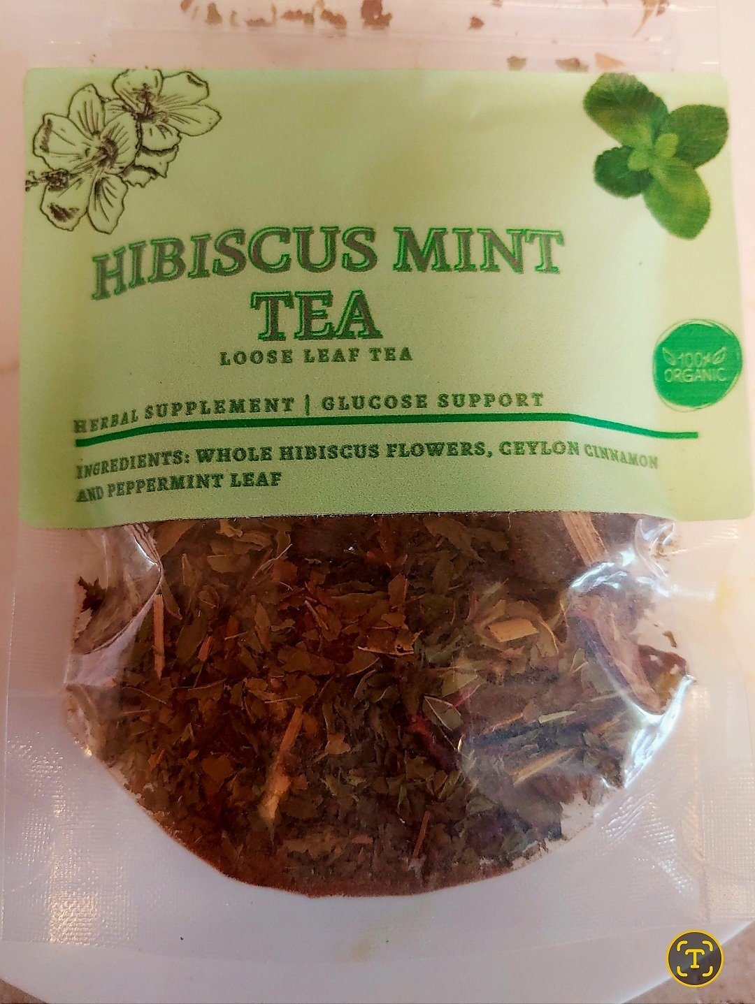 Organic Hibiscus Mint Tea - Etsy