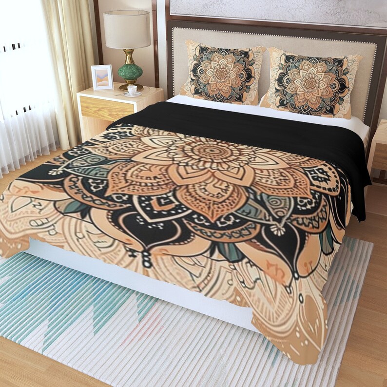 Mandala Duvet Bed Sheets, Mandala Boho, Mandala Bedding Set, Mandala ...