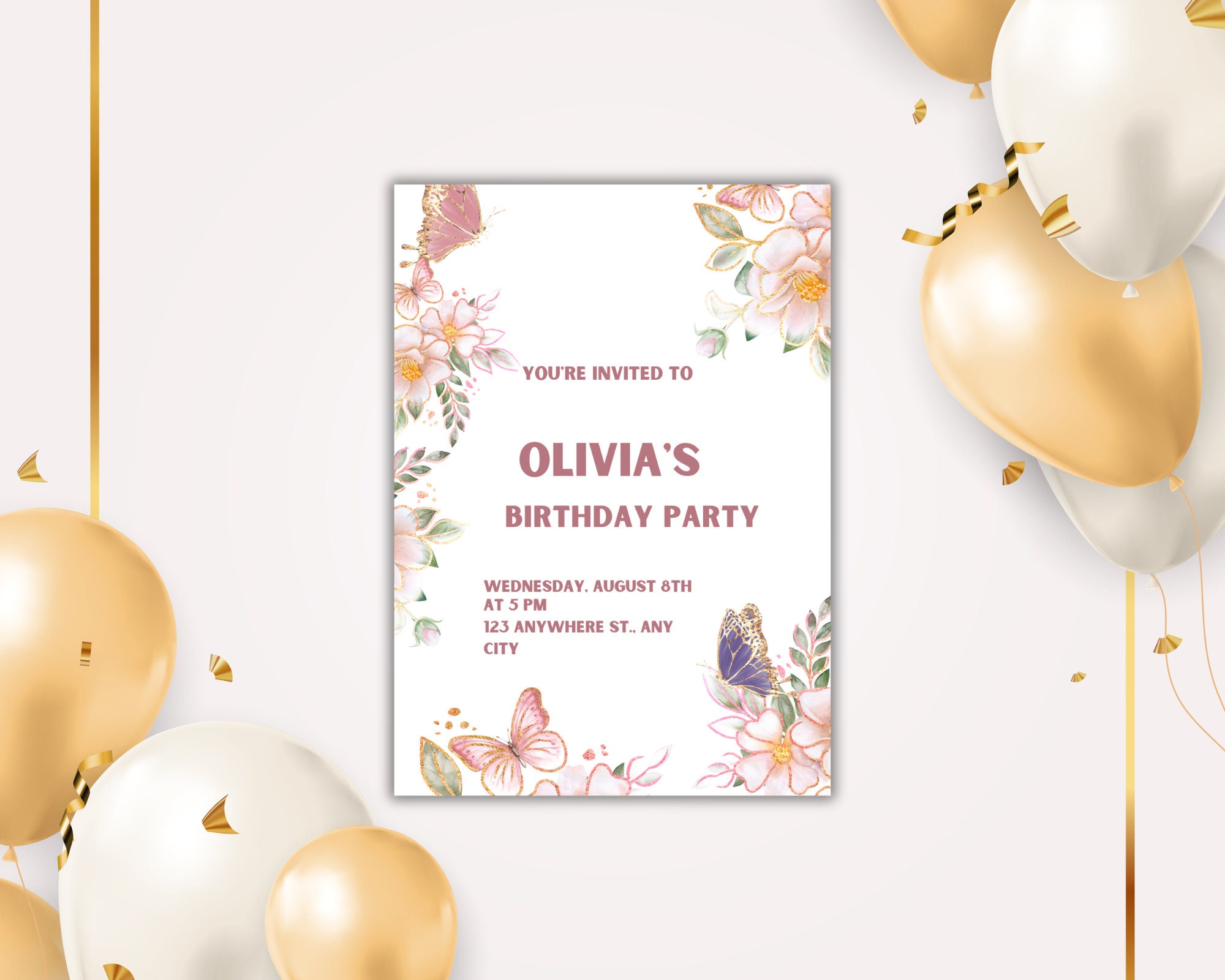 Editable Birthday Party Invitation, Birthday Party Invitation, Birthday ...