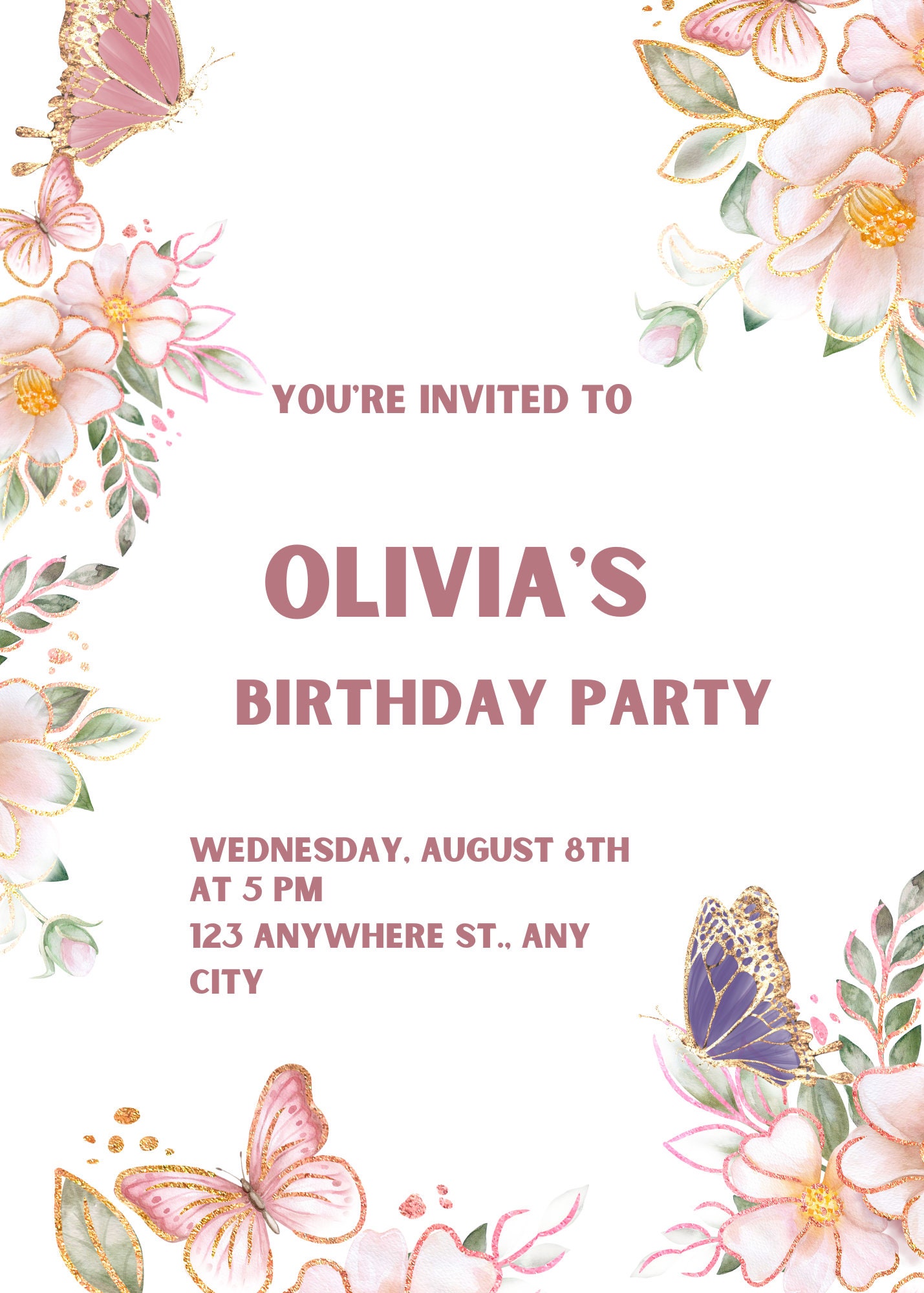 Editable Birthday Party Invitation, Birthday Party Invitation, Birthday ...