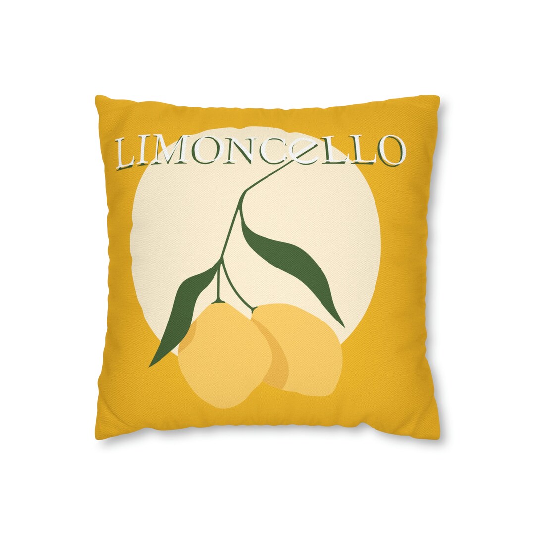 Limoncello Lemon Yellow Square Throw Pillow Case- - Etsy