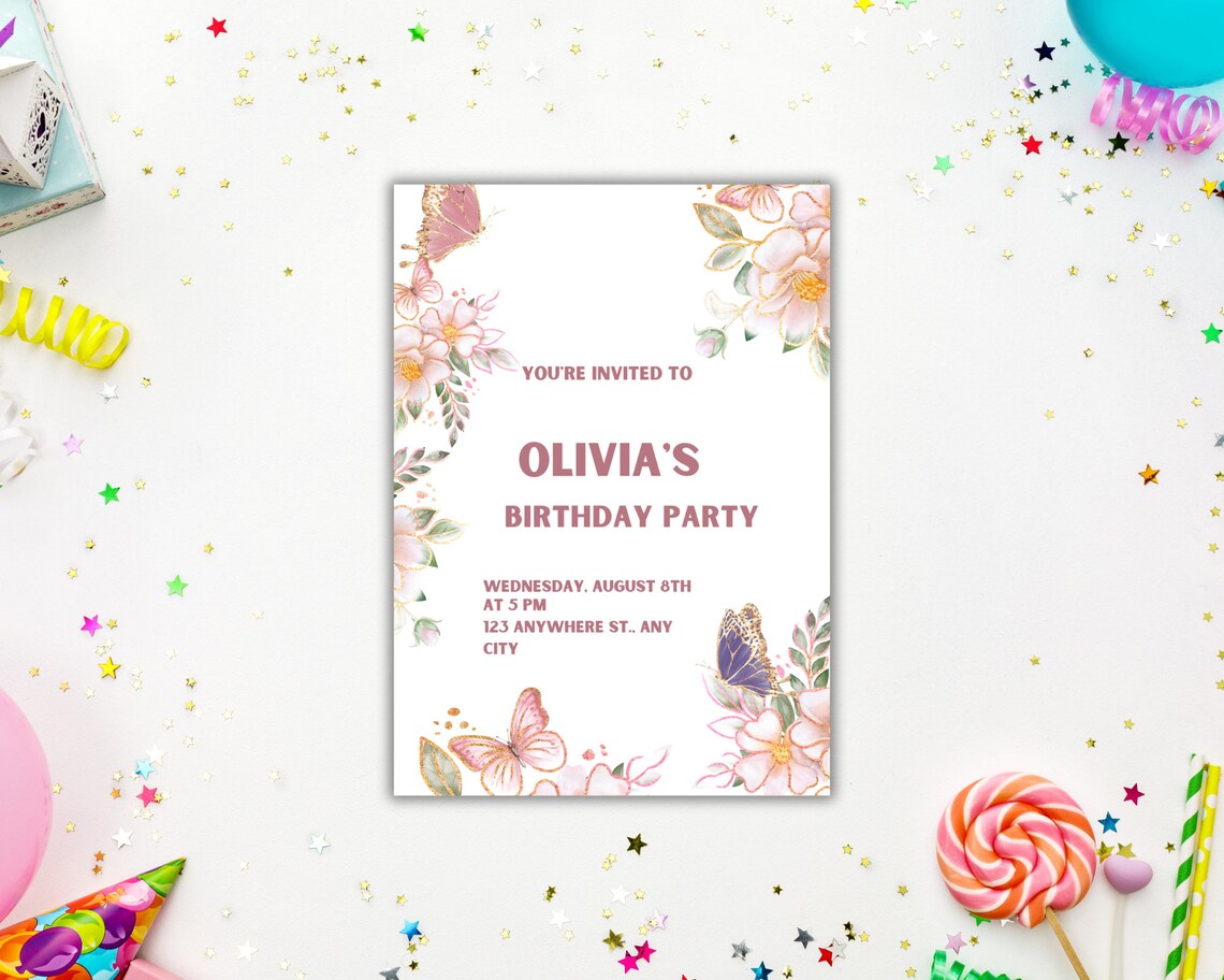 Editable Birthday Party Invitation, Birthday Party Invitation, Birthday ...