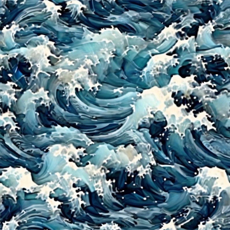 Seamless Patterns Ocean Waves - Etsy