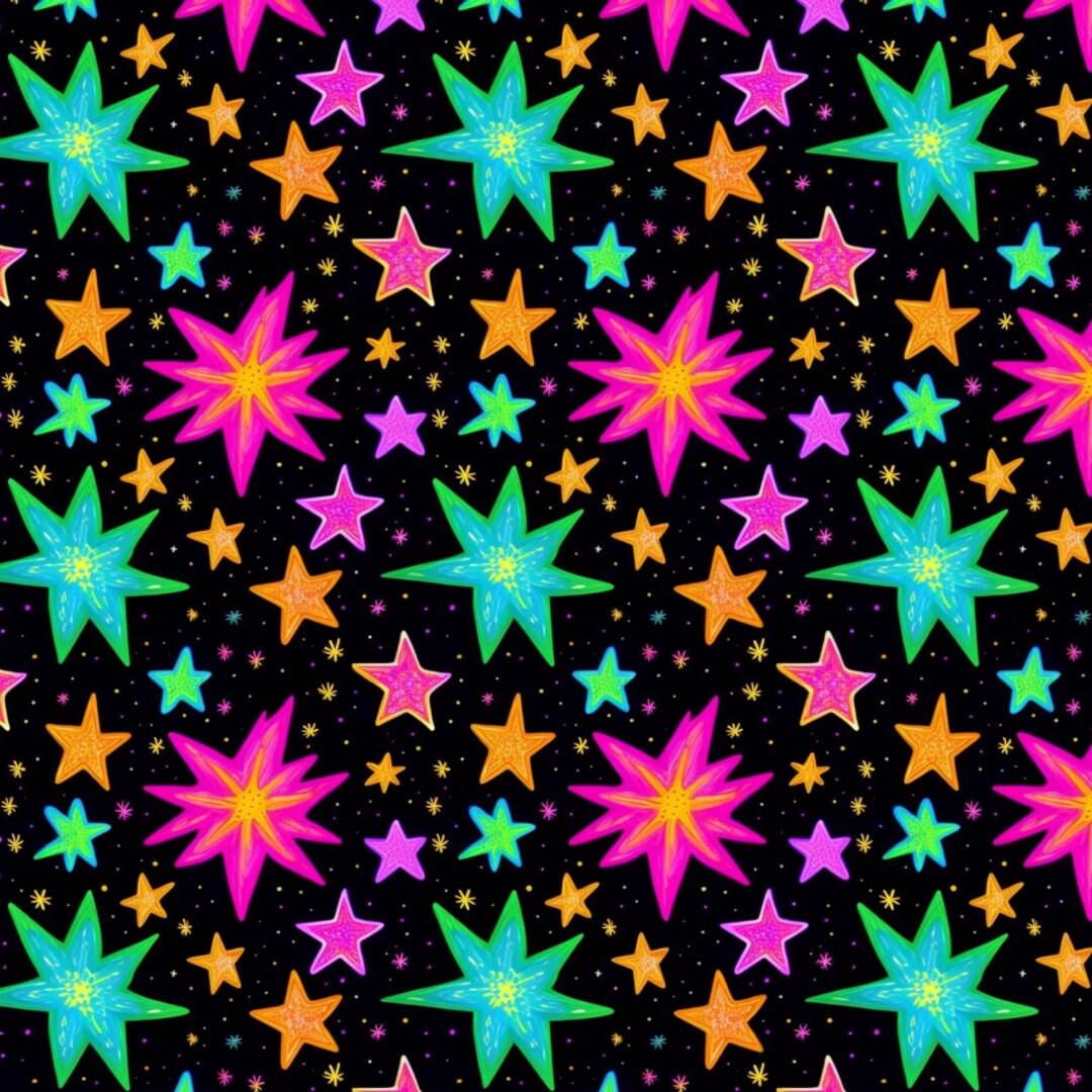 Seamless Patterns - Stars, Hand-drawn Stylized - Etsy
