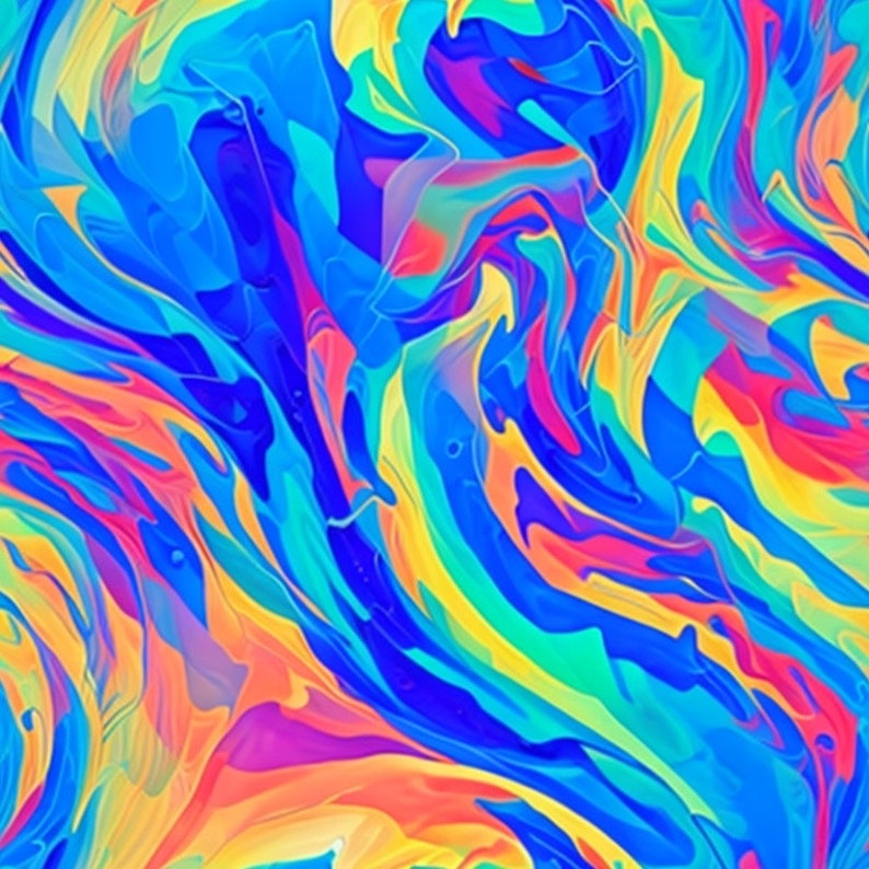 Seamless Pattern - Psychedelic Oil Sheen on Water - Etsy