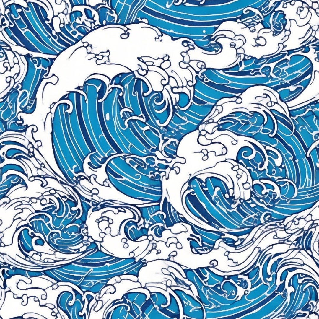 Seamless Patterns Ocean Waves - Etsy