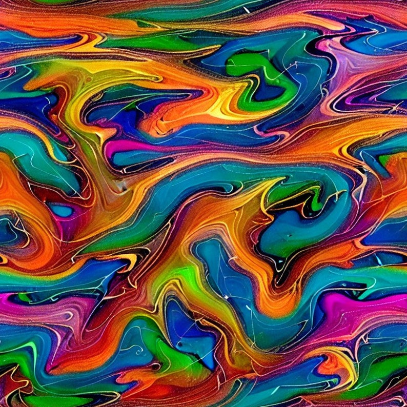 Seamless Patterns Colourful Psychedelic Ripples - Etsy