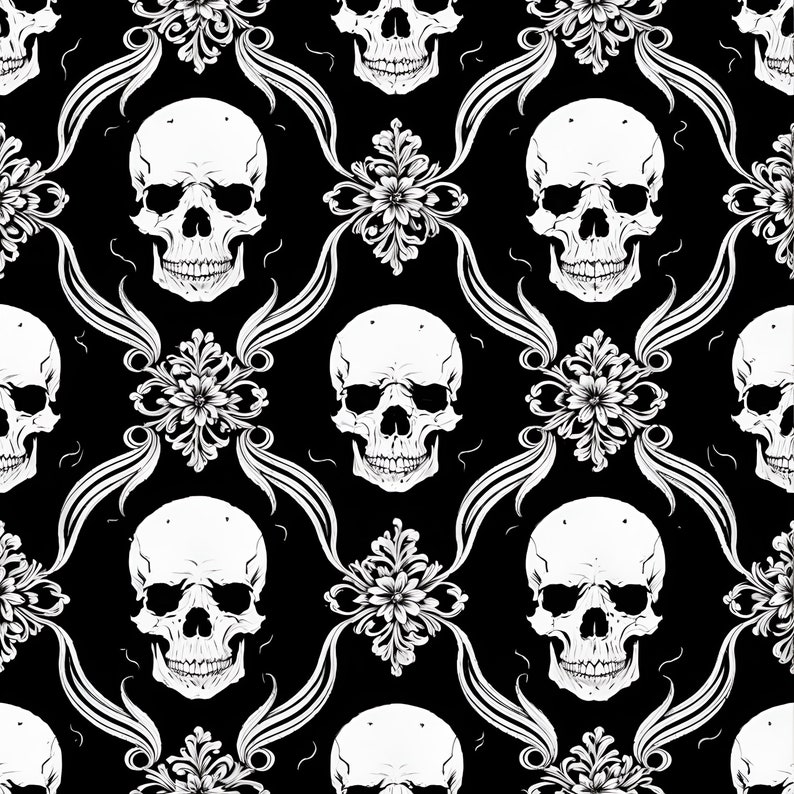 Seamless Patterns - Skulls - Etsy