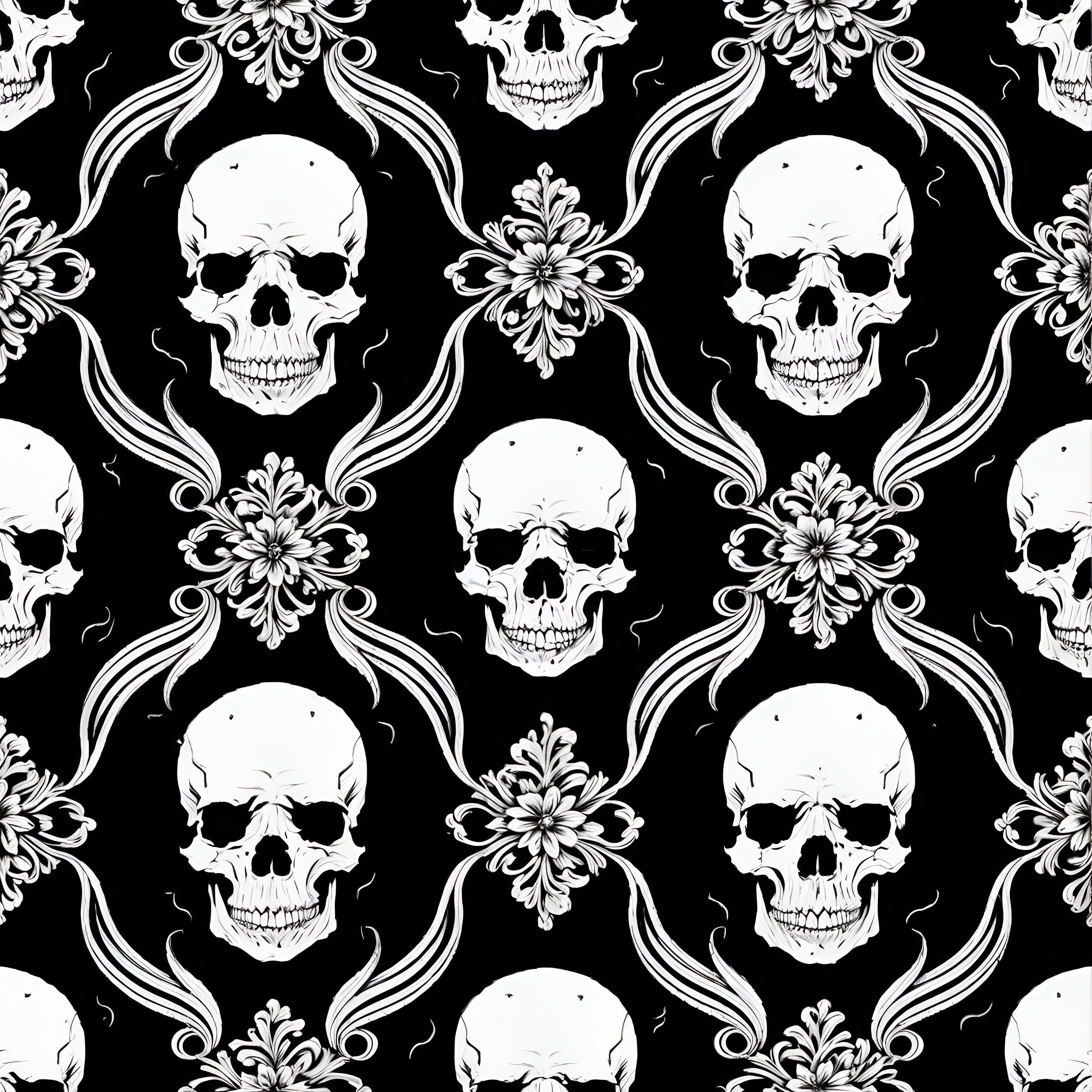 Seamless Patterns - Skulls - Etsy
