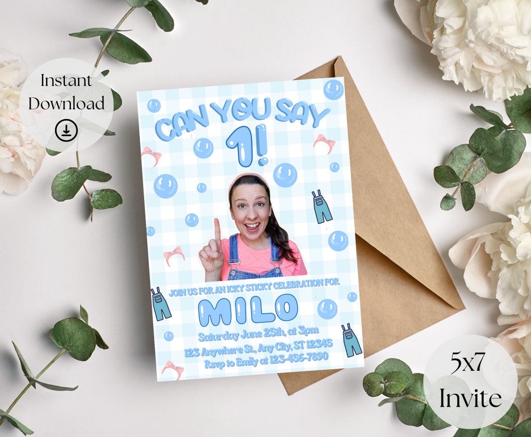 Editable Ms Rachel Birthday Invitation Ms Rachel Party Boys Digital ...