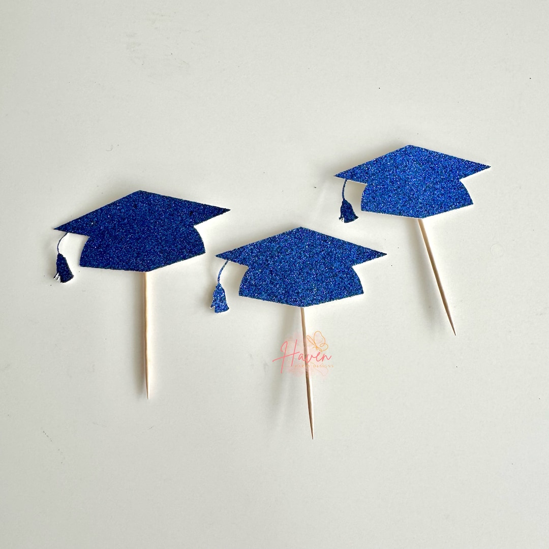 Graduation Cupcake Toppers,grad Toppers,glitter Graduation Cupcake ...