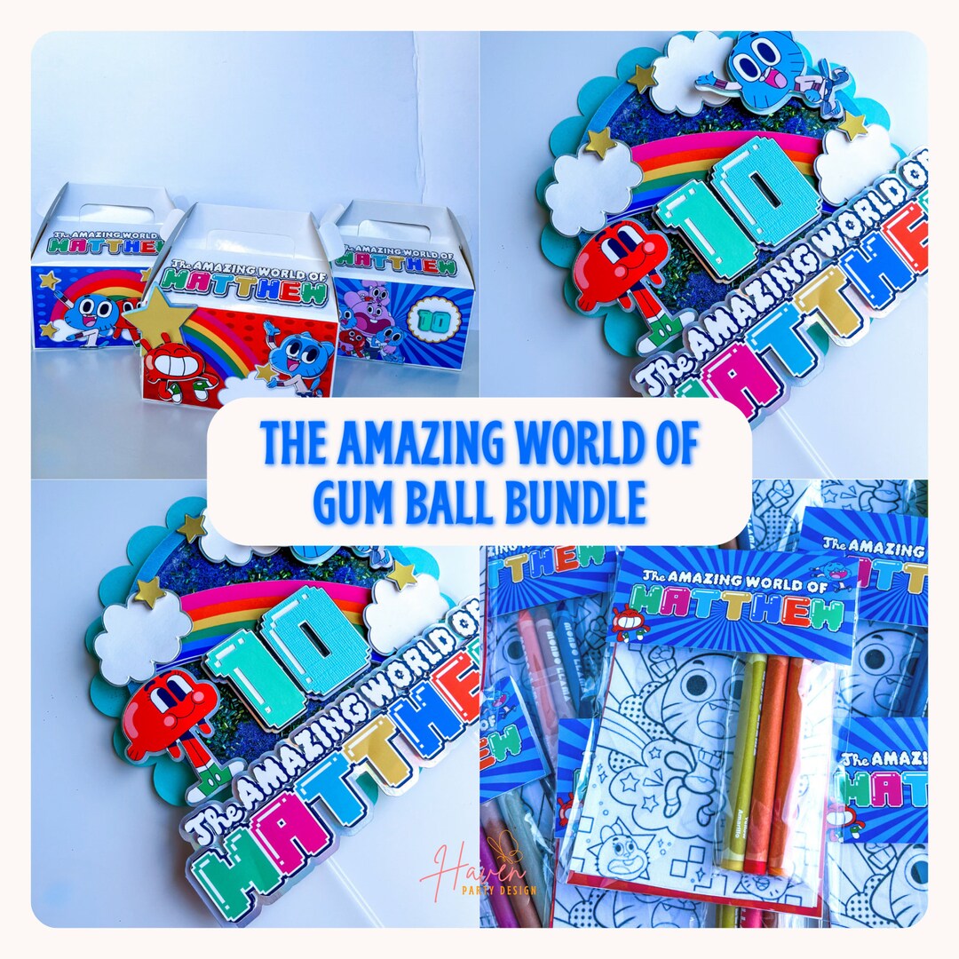 The Amazing World of Gumball Party Bundle,gumball Party Favors Bundle ...