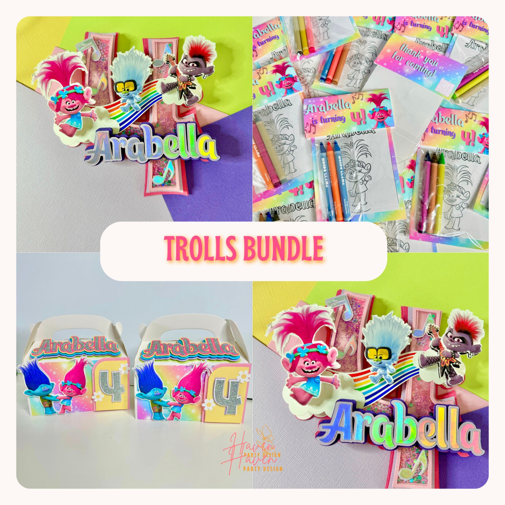Trolls Party Bundle,trolls Theme Bundle,trolls Party Bundle, Trolls ...