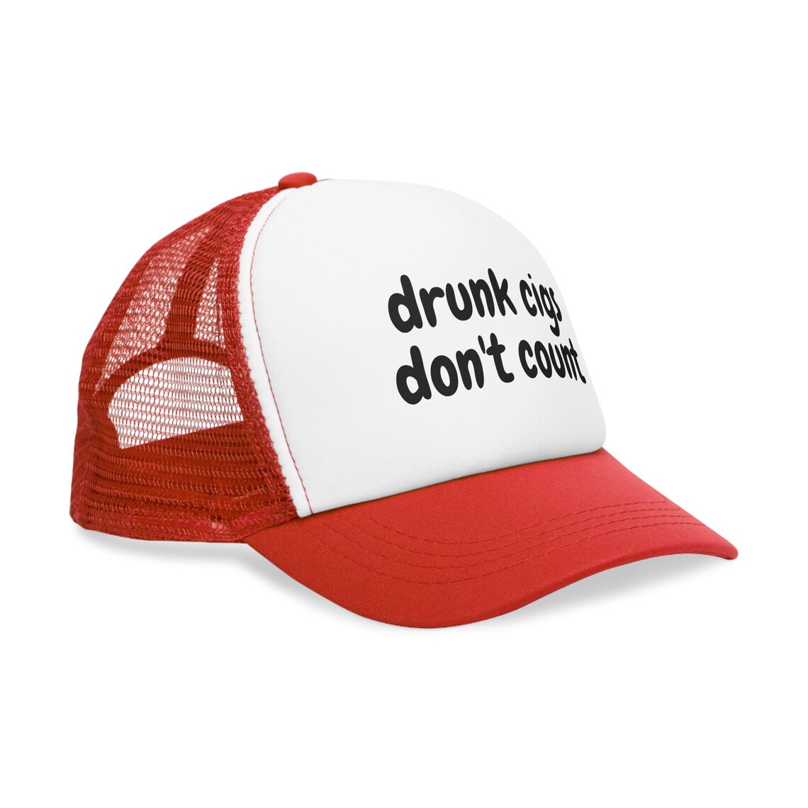 Drunk Cigs Don't Count Trucker Caps - Etsy