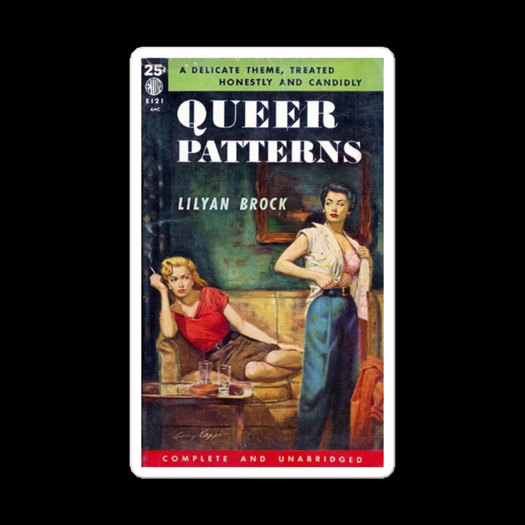 Queer Patterns Sticker Queer Flagging, LGBT History, Lesbian Pulp Fiction, Vintage Sapphic, WLW ...