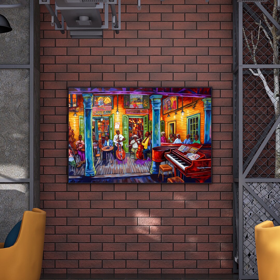 Vibrant Jazz in the Big Easy Colorful New Orleans Jazz Scene - Etsy