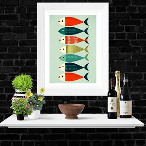 Retro Midcentury 1960s Fish Illustration Print - Classic Scandi ...