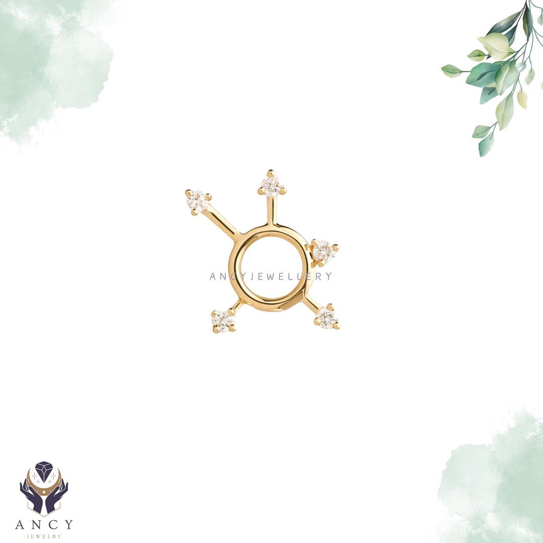 Isabella Scintilla so Tiny With Round Cut Diamond Earring 14k Gold Minimalist Studs 0.15ct ...