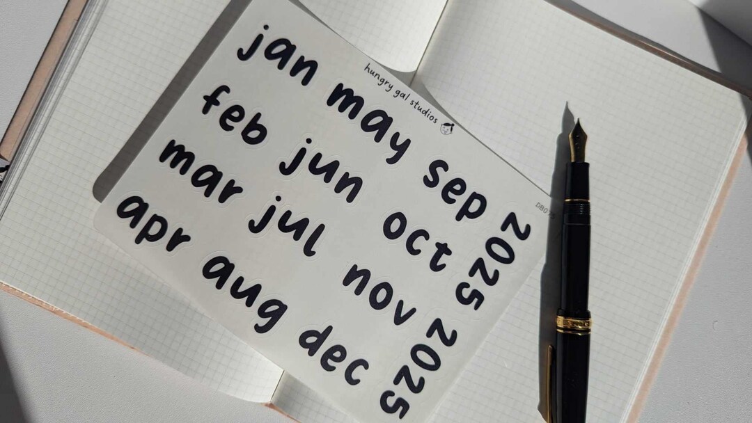 LARGE Abbreviated Month (2025) Stickers - Etsy