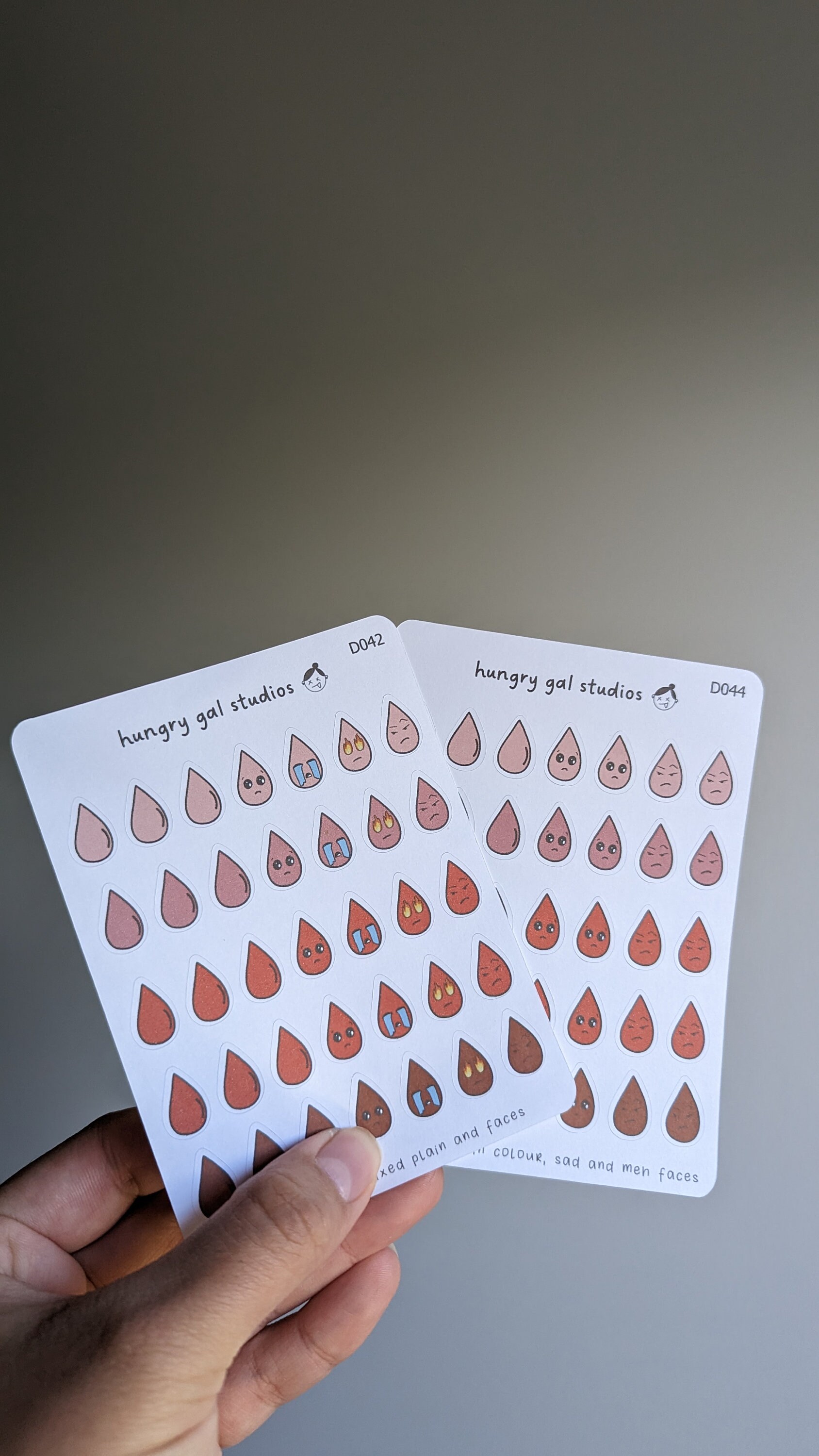 Period Drops/faces Planner Stickers Matte White - Etsy