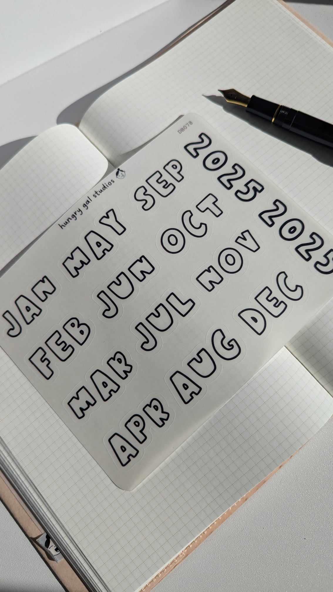 LARGE Abbreviated Month (2025) Stickers - Etsy