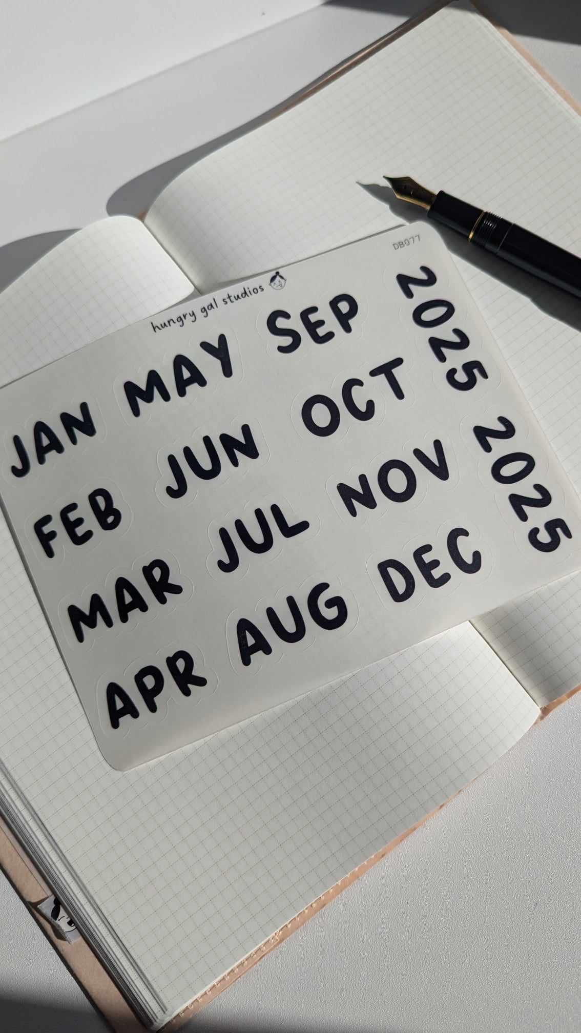 LARGE Abbreviated Month (2025) Stickers - Etsy
