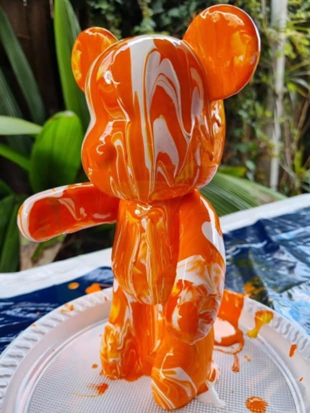 DIY Fluid Bear Kit, Bear Brick Painting, Acyrlic Pour Paint ...