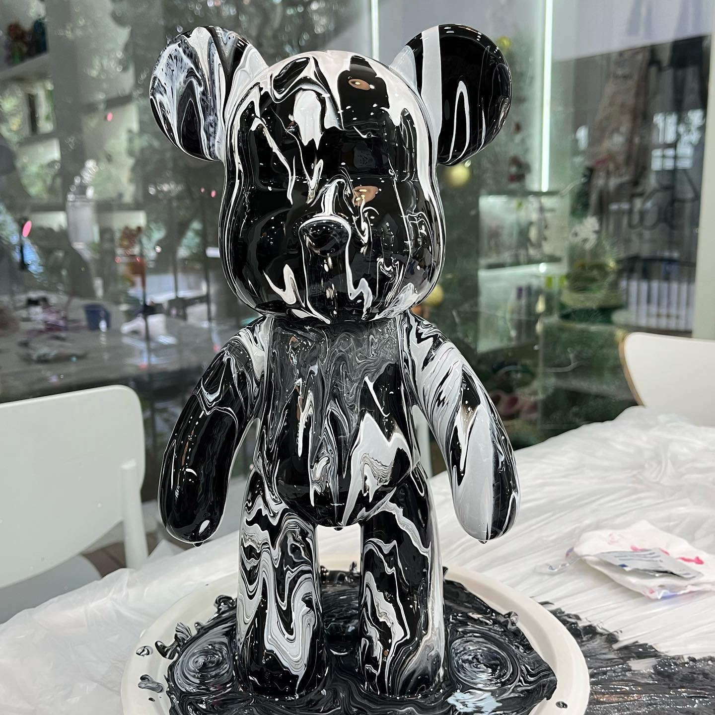 DIY Fluid Bear Kit, Bear Brick Painting, Acyrlic Pour Paint ...