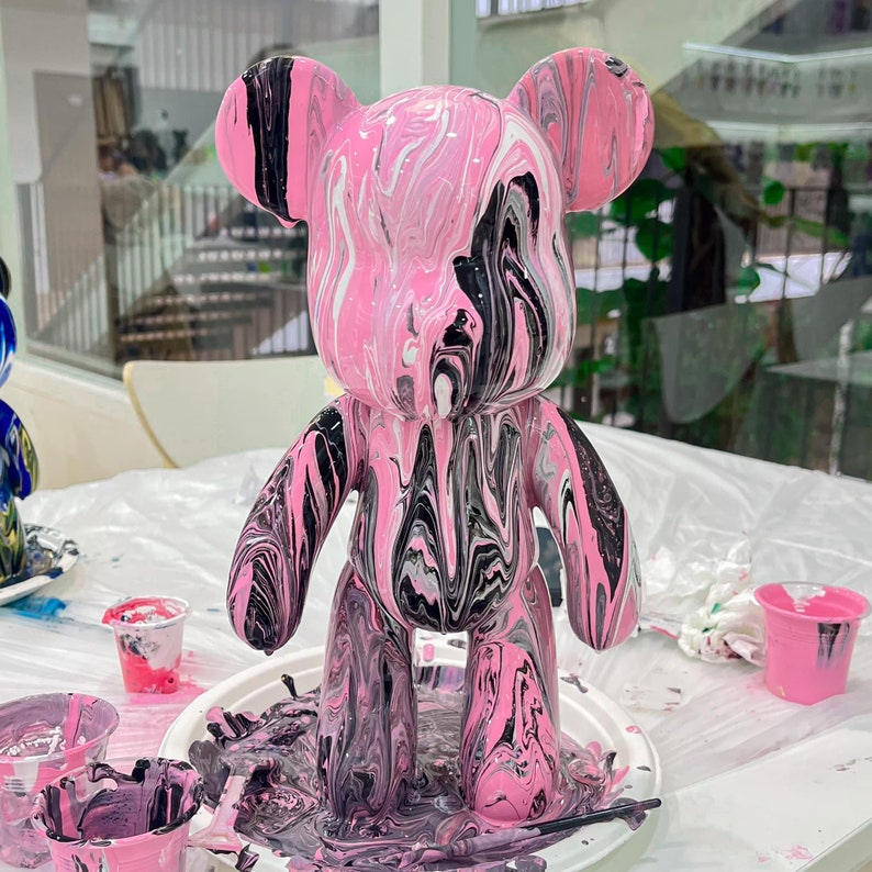 DIY Fluid Bear Kit, Bear Brick Painting, Acyrlic Pour Paint ...