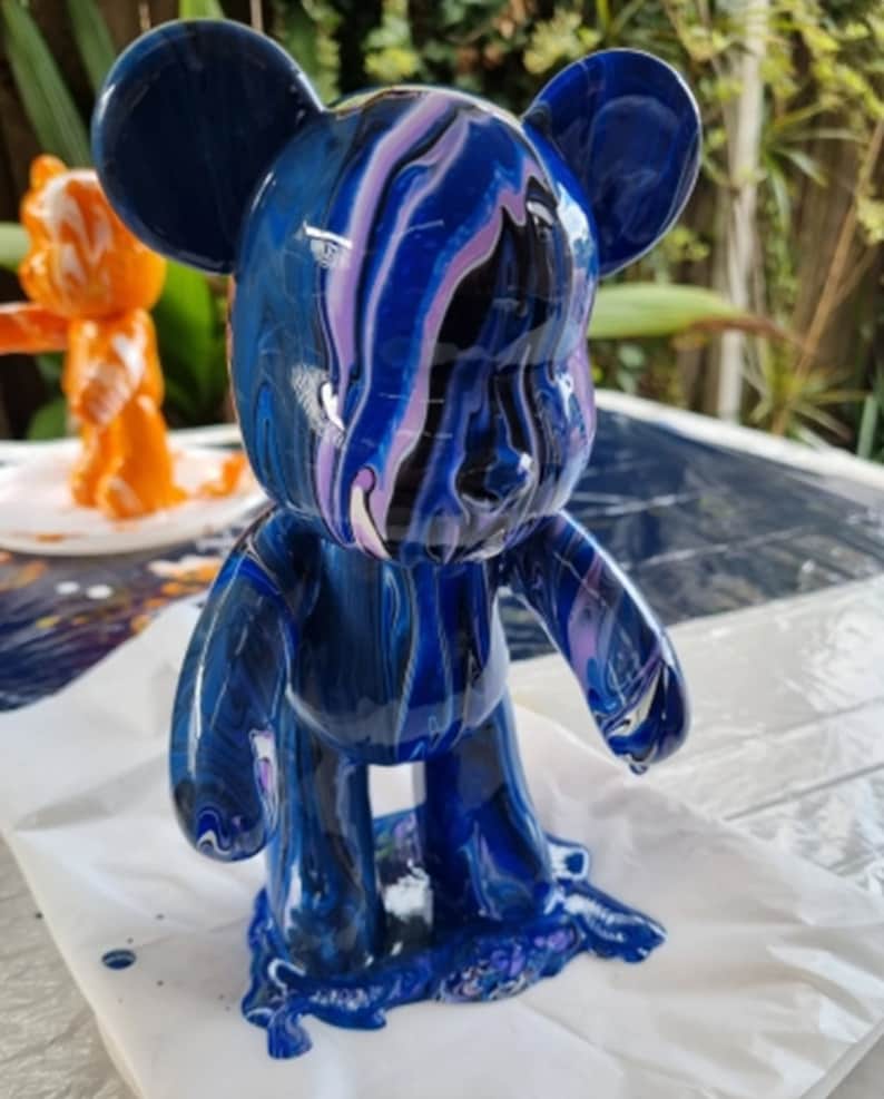 DIY Fluid Bear Kit, Bear Brick Painting, Acyrlic Pour Paint ...
