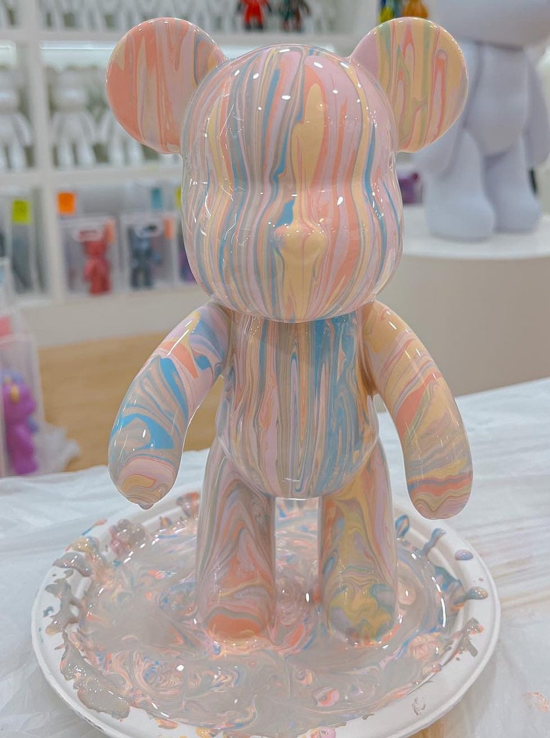 DIY Fluid Bear Kit, Bear Brick Painting, Acyrlic Pour Paint ...